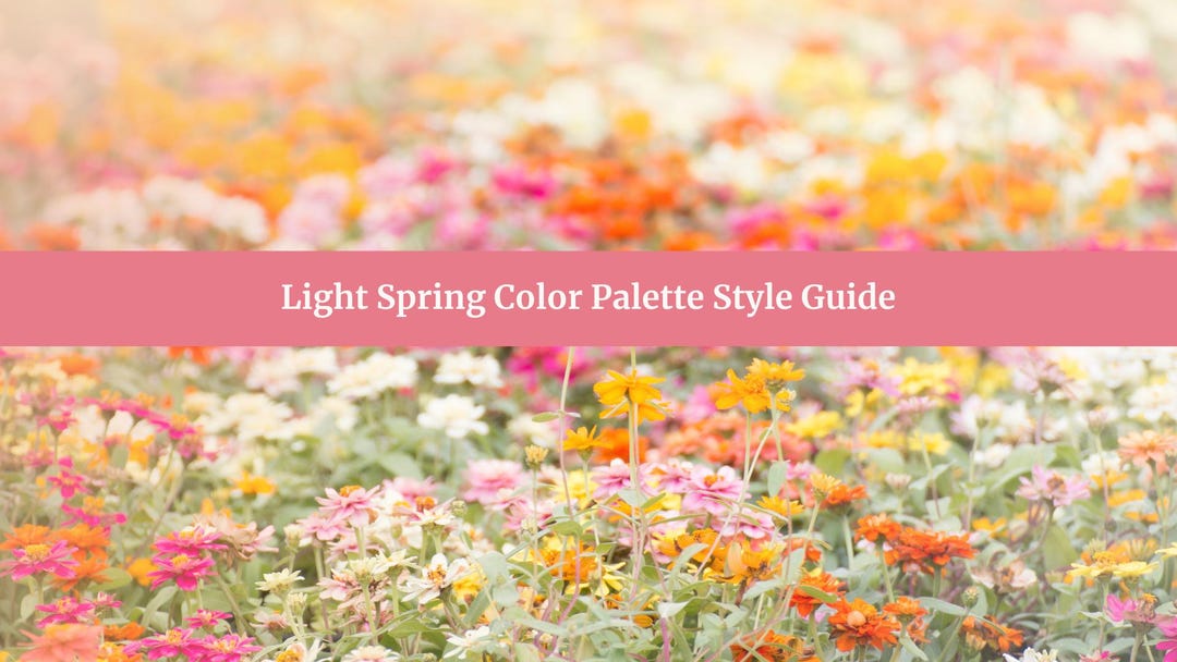 Light Spring Color Palette Style Guide PDF | Personalized Seasonal ...