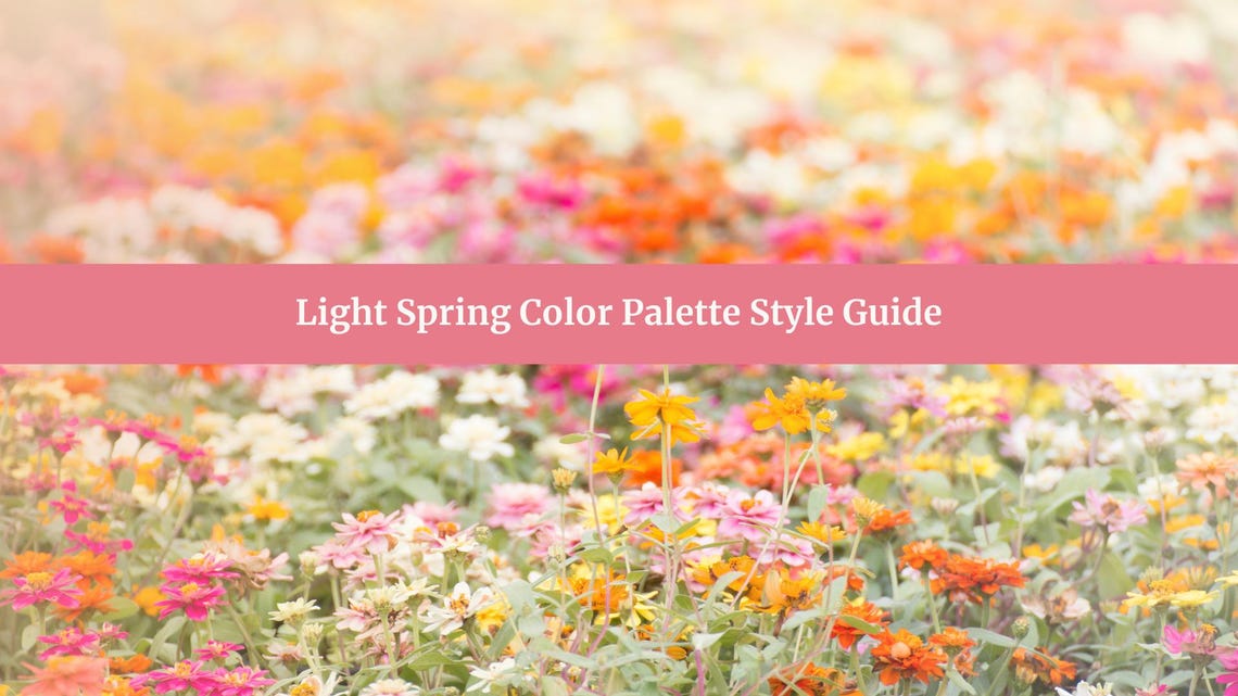 Light Spring Color Palette Style Guide PDF | Personalized Seasonal ...