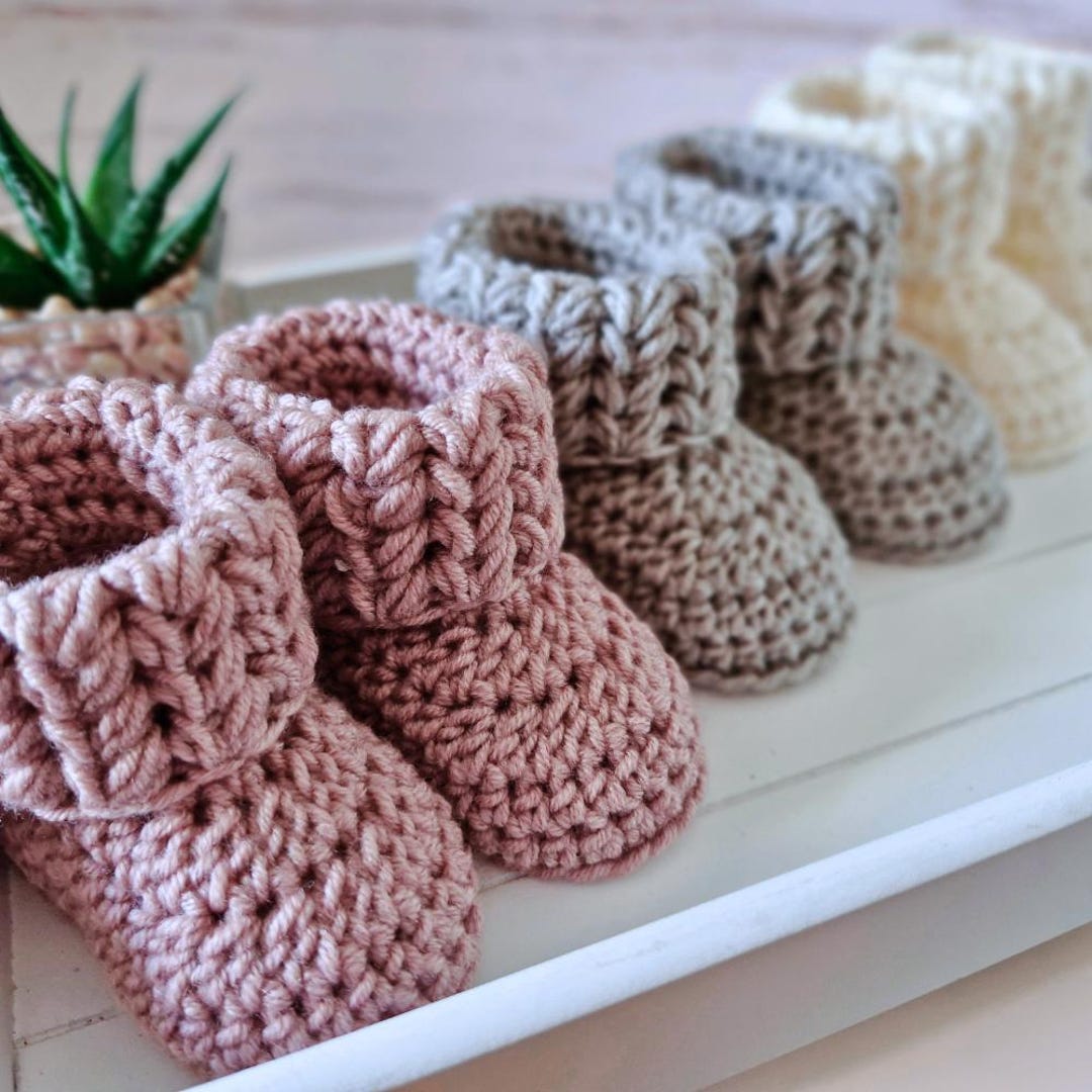 Baby Booties Crochet in Sizes Newborn 0-3 and 3-6 Months, Various ...