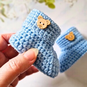 Teddy Bear Hat and Booties Crochet Set, Newborn Baby Beanie and ...