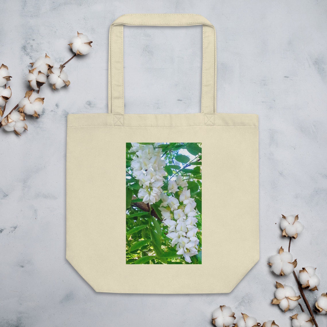 Summer Blossom Bookbag White Flower Bouquet Farmers Market - Etsy