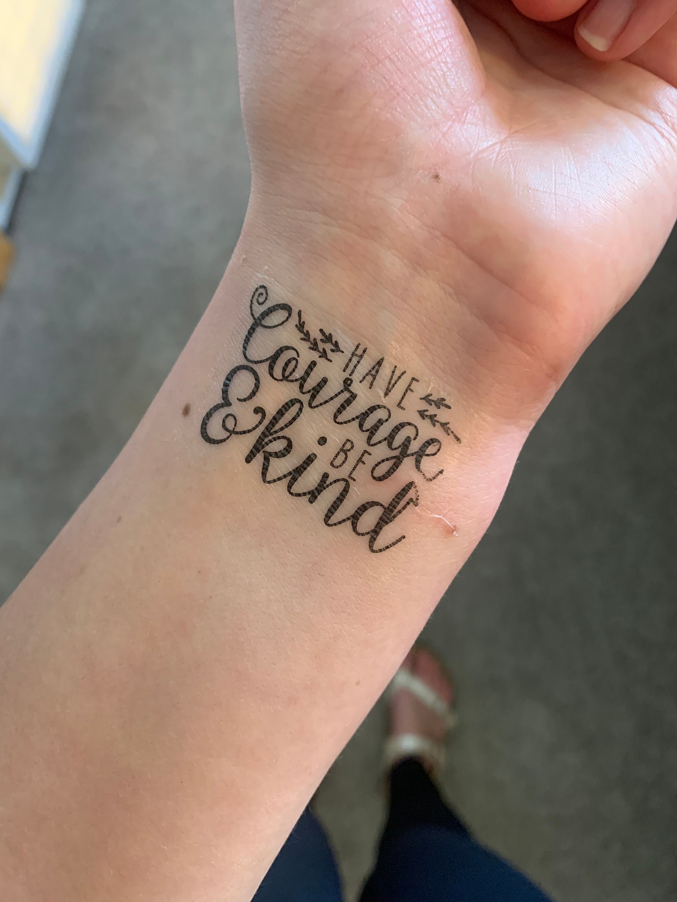 Courage Wrist Tattoos