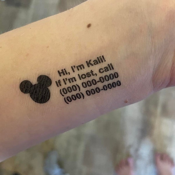 Name and Phone Number Tattoo - Etsy