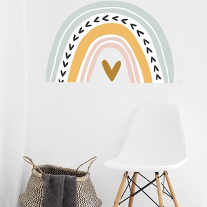Rainbow Wall Decal, Rainbow Wall Stickers, Large Rainbow Wall Decal ...