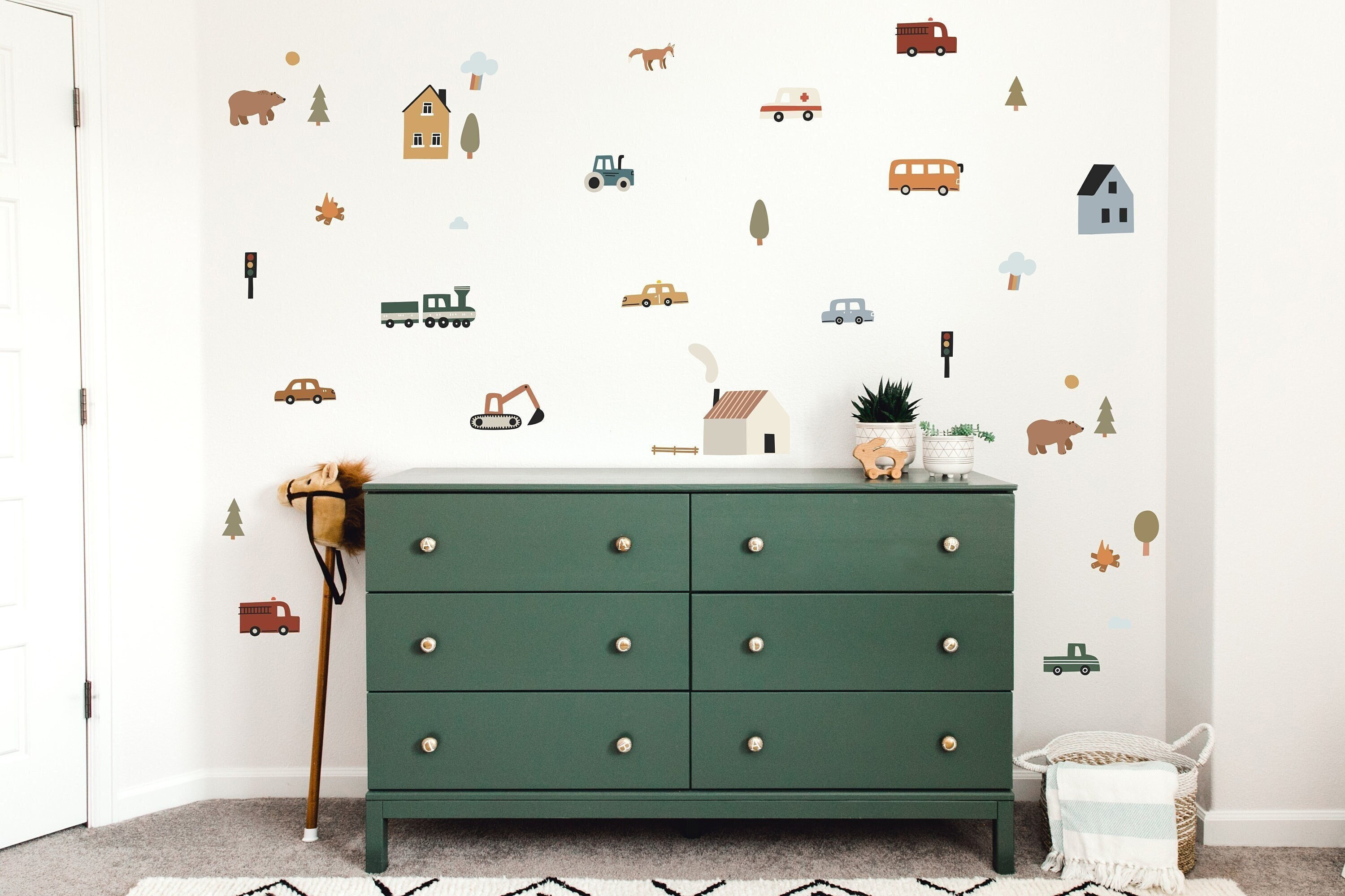 Modern Vehicle Wall Decals Construction Wall Decals Car Wall - Etsy