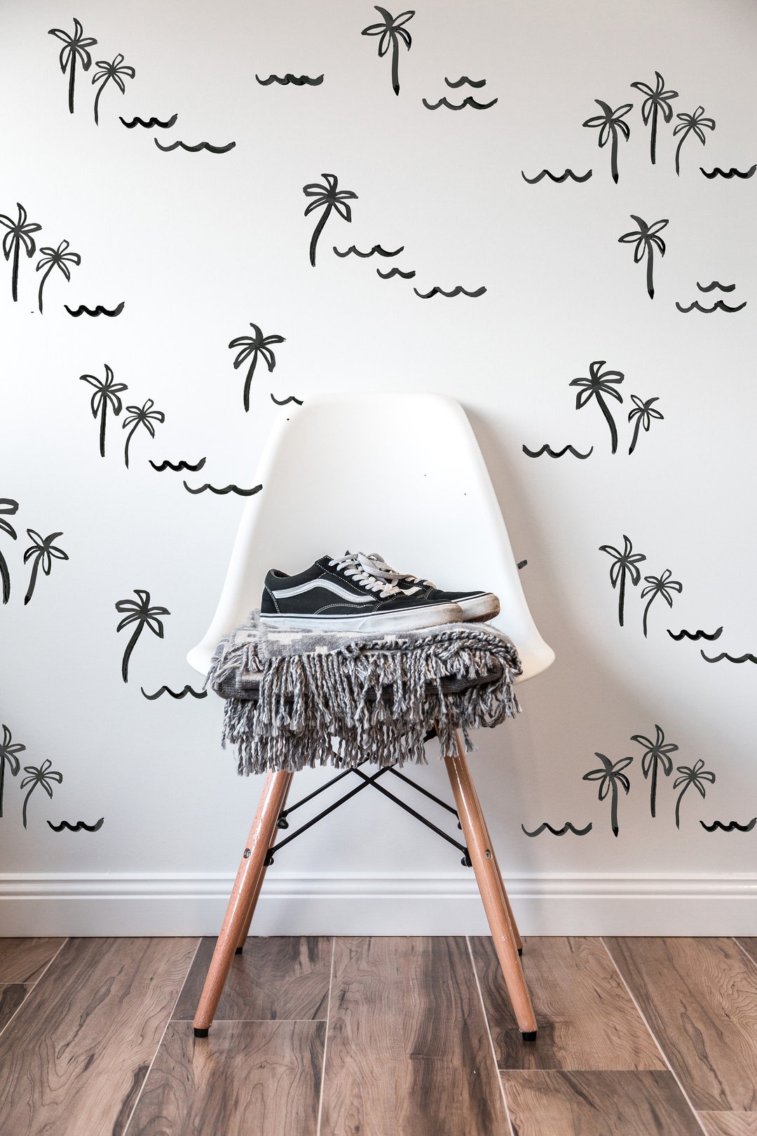 Wave Wall Decals, Palm Tree Decals, Surf Decals, Boys Room Decals ...