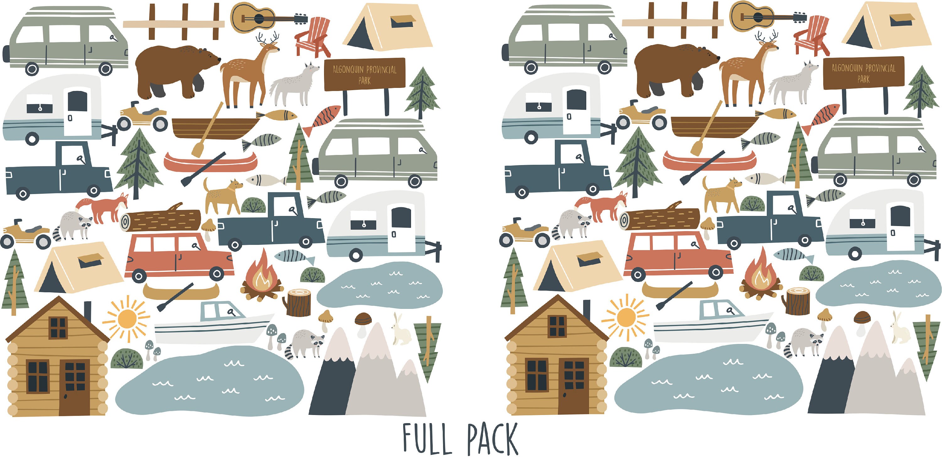 Pastel Vehicle Wall Decals, Forest Animals Wall Decals, Car Wall Decals ...