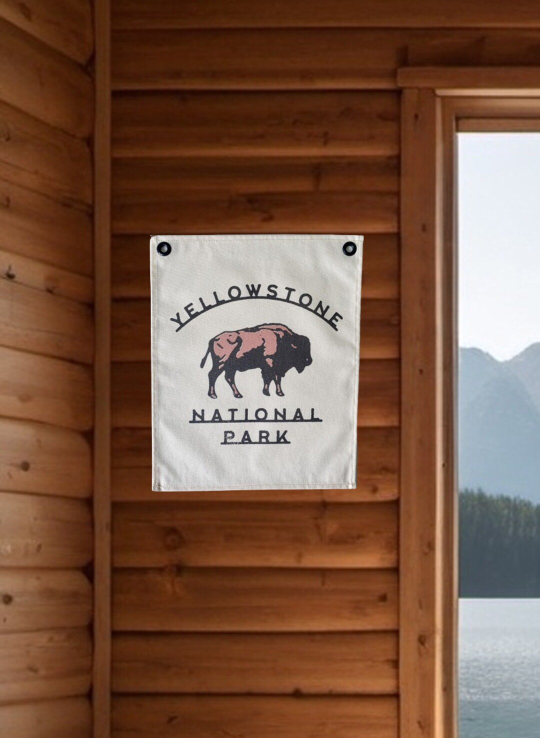 Yellowstone Canvas Banner, National Park Canvas, National Park Wall ...