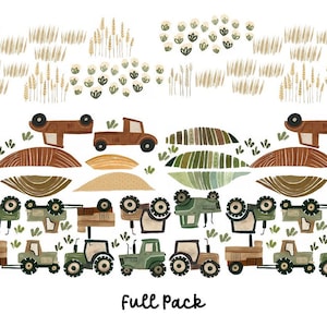 Farm Tractor Wall Decals, Farmland Wall Stickers, Tractor Decals, Deere ...