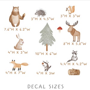Woodland Forest Animal Wall Decals, Forest Animal Wall Stickers ...