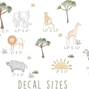Safari Wall Decals, Safari Animal Decals, Lion, Tiger, Wildlife Decals ...