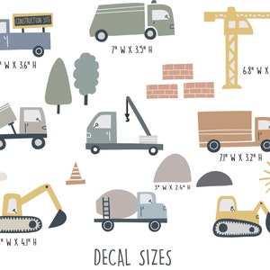 Pastel Vehicle Wall Decals, Construction Wall Decals, Car Wall Decals ...