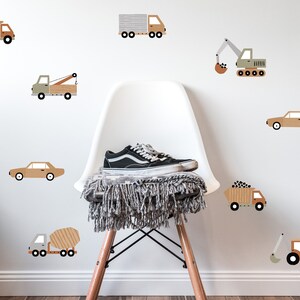Boho Neutral Colored Vehicle Wall Decals, Construction Wall Decals, Car ...