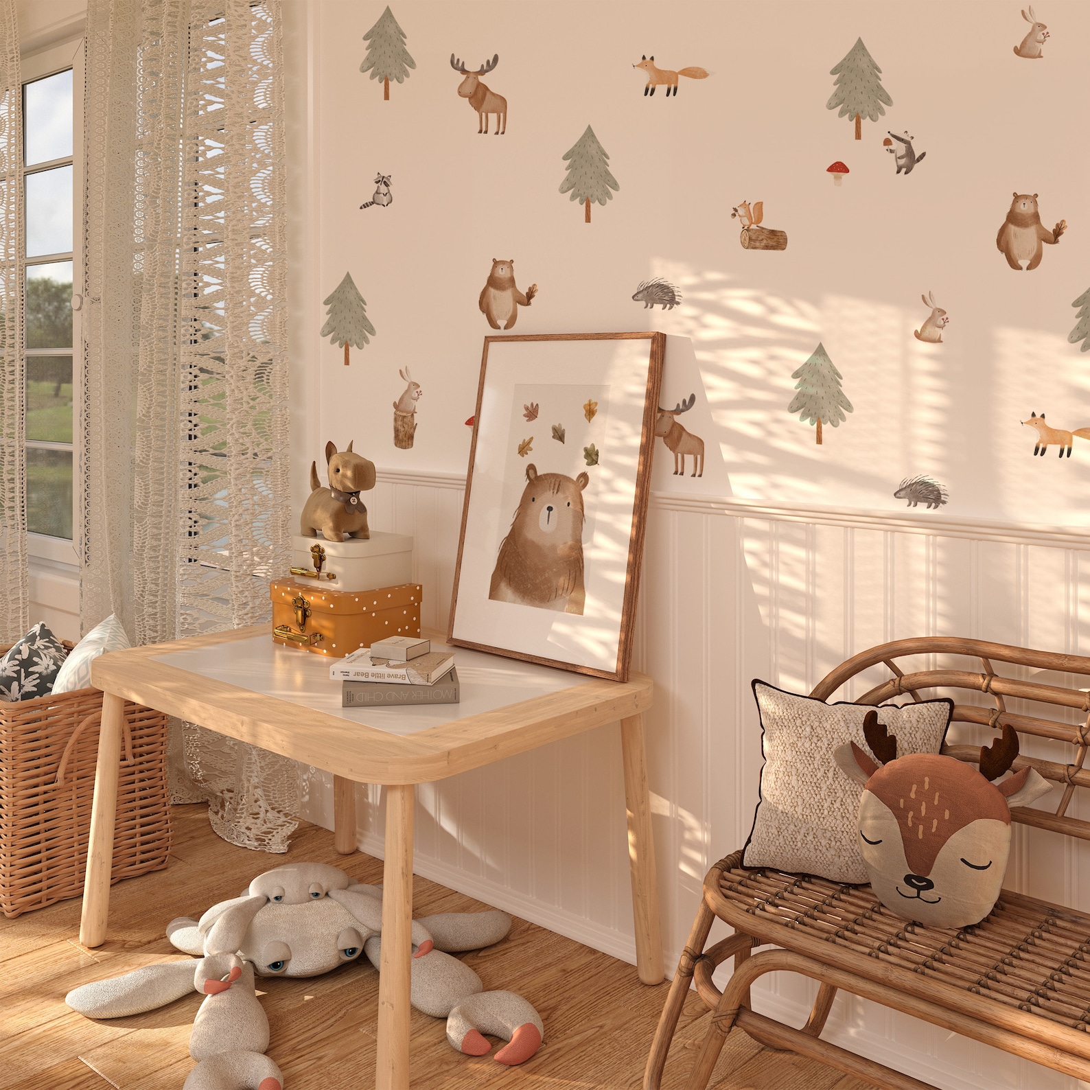 Woodland Forest Animal Wall Decals, Forest Animal Wall Stickers ...