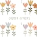 Wildflower Fabric Wall Decals, Boho Floral Decals for Girls Nursery ...