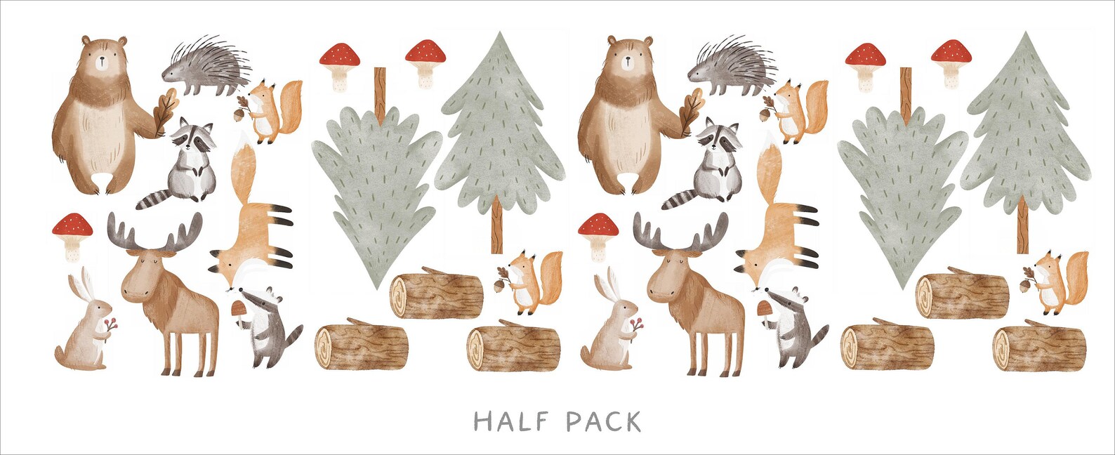 Woodland Forest Animal Wall Decals, Forest Animal Wall Stickers ...