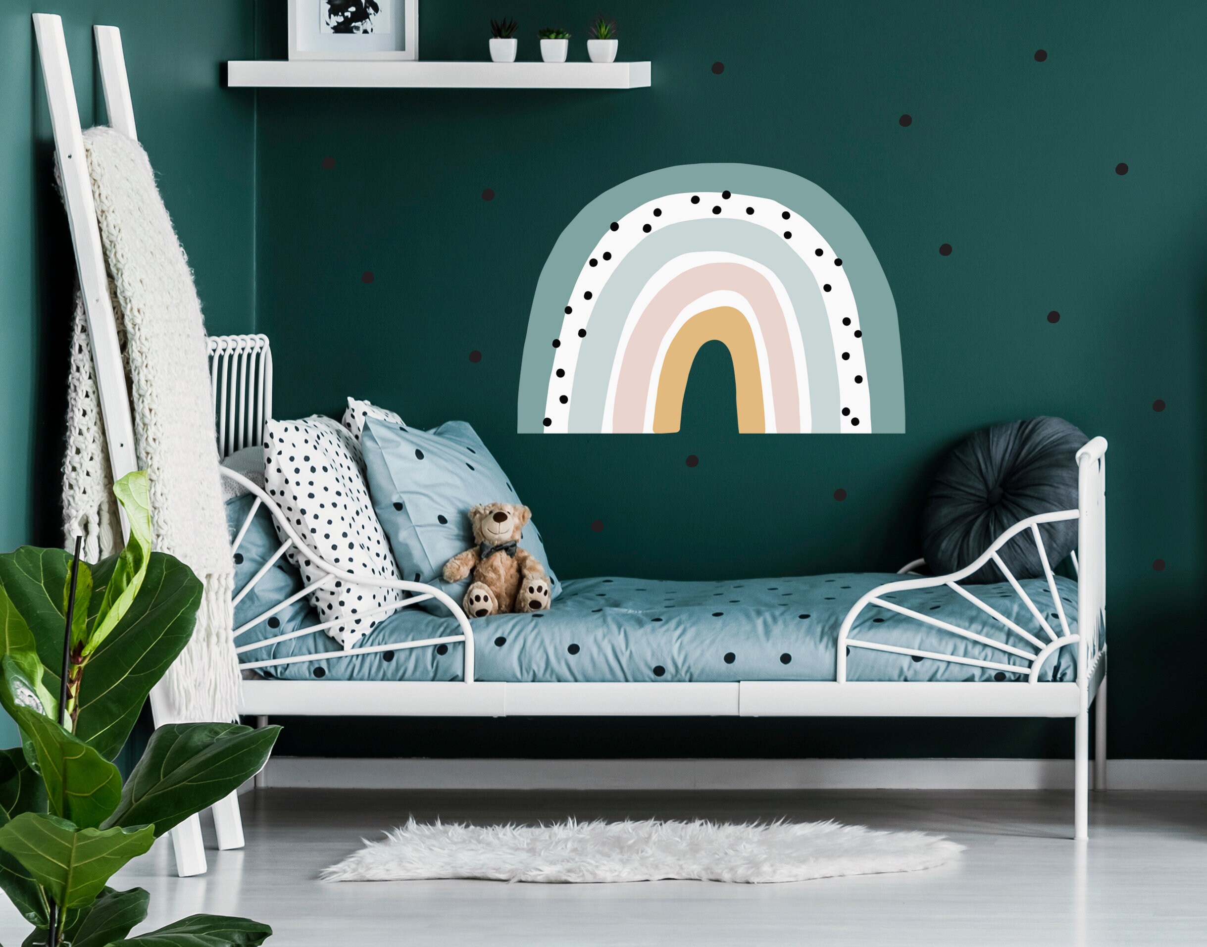 Rainbow Wall Decal, Rainbow Wall Stickers, Large Rainbow Wall Decal ...