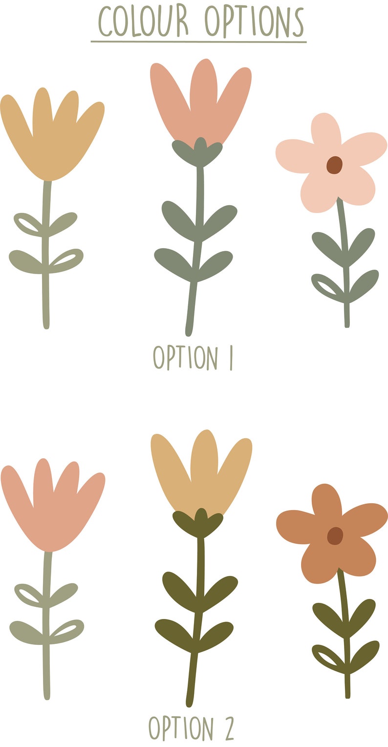 Wildflower Fabric Wall Decals Boho Floral Decals for Girls | Etsy