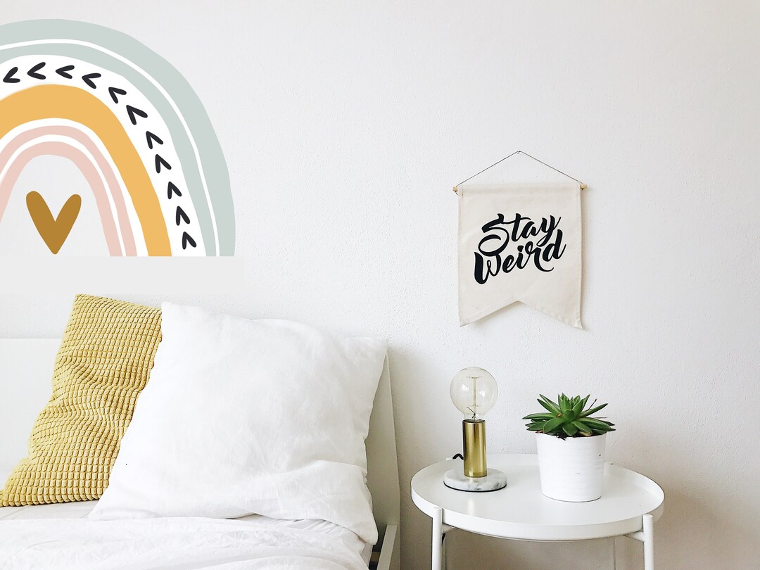Rainbow Wall Decal, Rainbow Wall Stickers, Large Rainbow Wall Decal ...