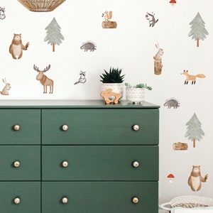 Woodland Forest Animal Wall Decals, Forest Animal Wall Stickers ...