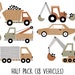 Boho Neutral Colored Vehicle Wall Decals, Construction Wall Decals, Car ...
