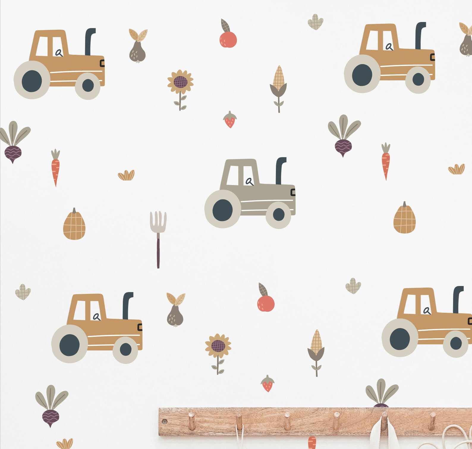 Little Farmer Wall Decal Set, Farm Wall Decals, Construction Decals ...