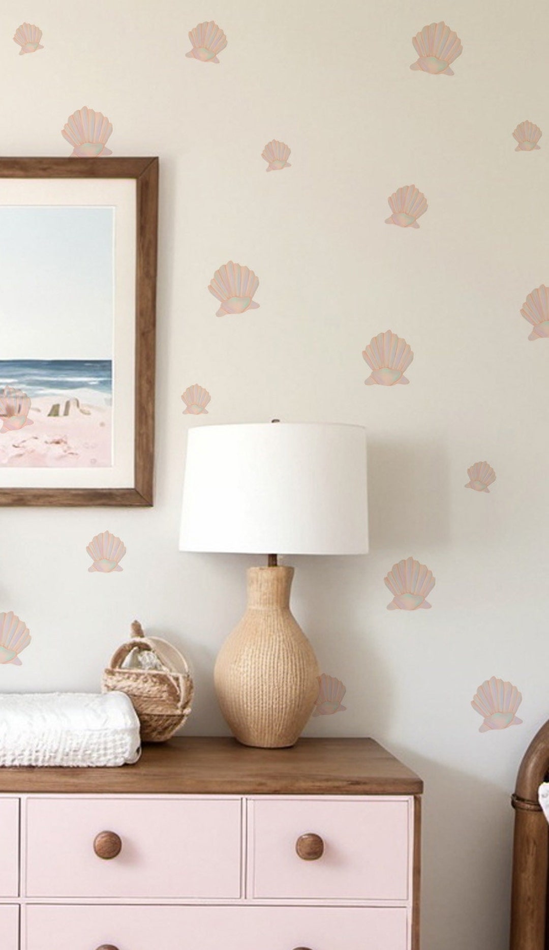 Seashell Wall Stickers, Shell Wall Decals, Beach Nursery, Modern ...