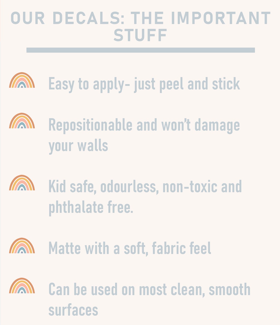 Muted Multi-color Heart Decals- Heart Wall Decals, Heart Decals ...