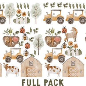 Farmers Grow Nursery Wall Decals, Tractor Decals, Farming Wall Stickers ...
