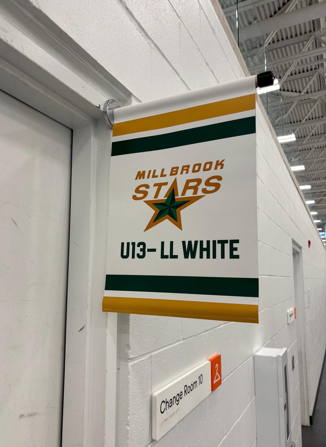 Double Sided Hockey Door Banner Includes Magnetic Pole- Custom Hockey ...