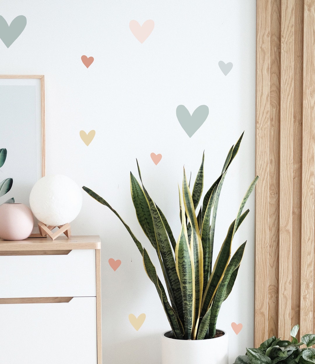 Muted Multi-color Heart Decals- Heart Wall Decals, Heart Decals ...