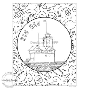 Big Red Coloring Page, Lighthouse Coloring Page, Holland Coloring Page ...