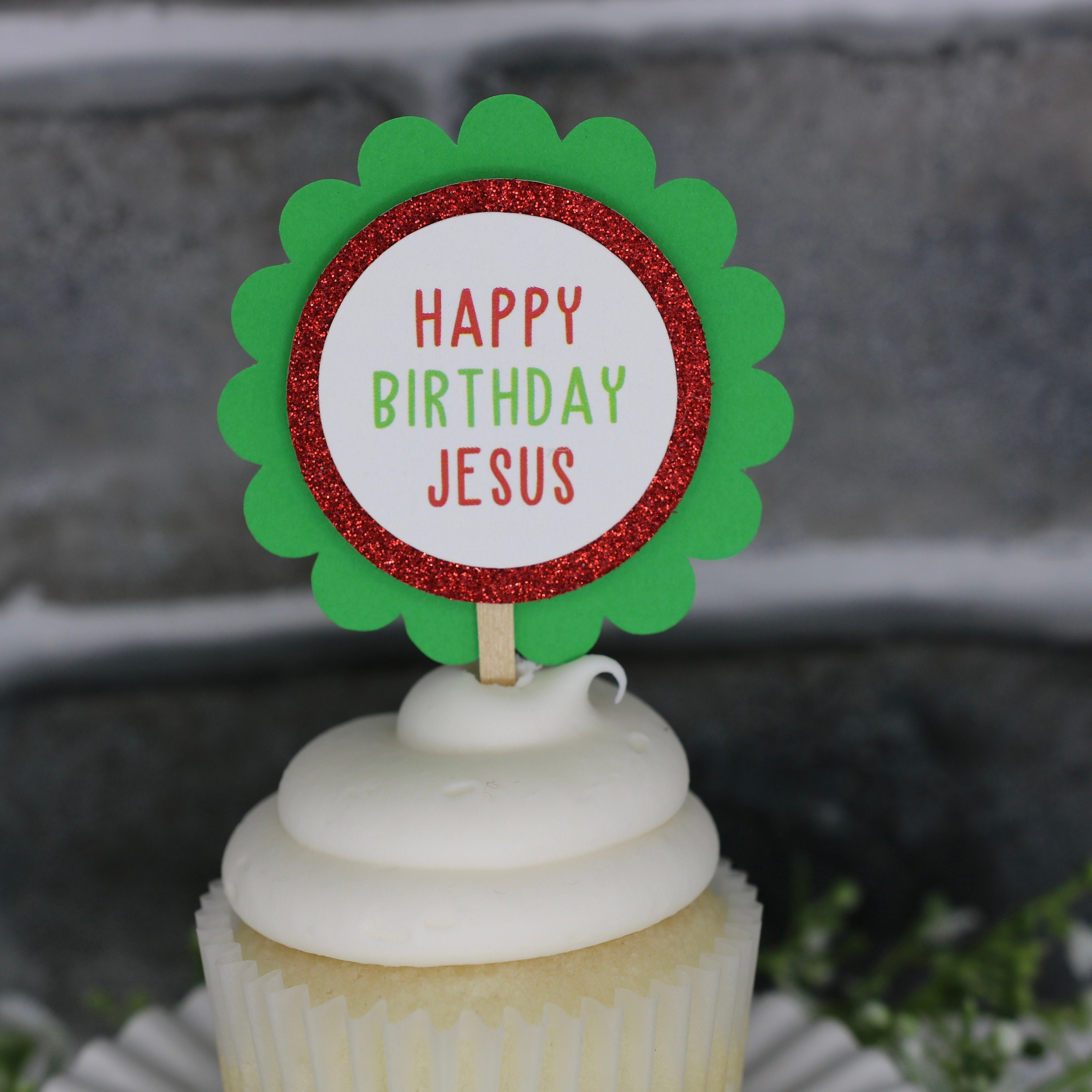 Happy Birthday Jesus Cake Topper