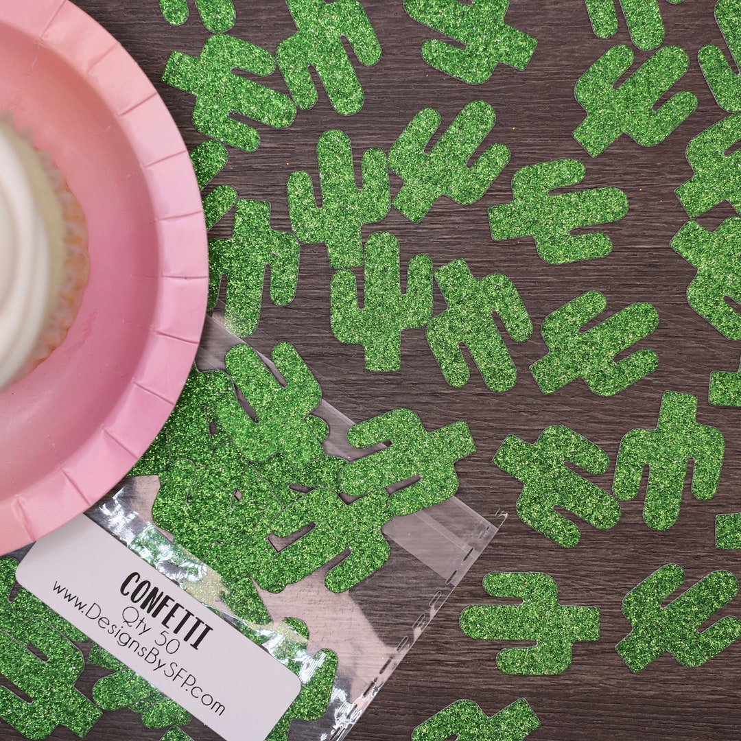 1" Cactus Glitter Confetti, Qty 50 - Etsy
