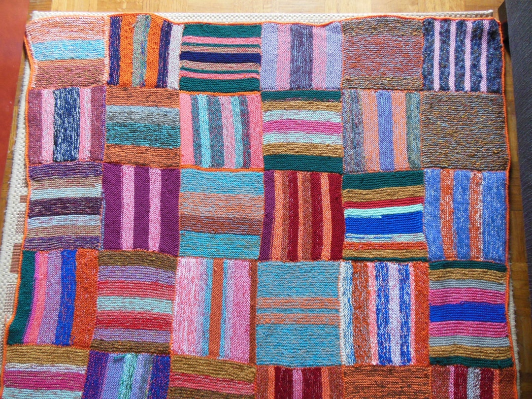 Unique Hand-knitted Wool Mat - Etsy