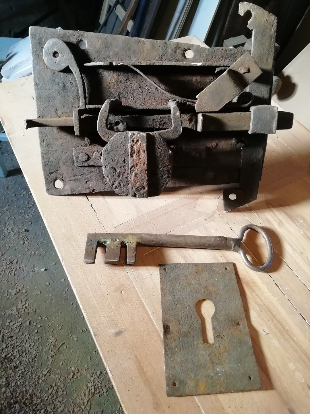 Medieval Large Door Lock With Original Key - Etsy