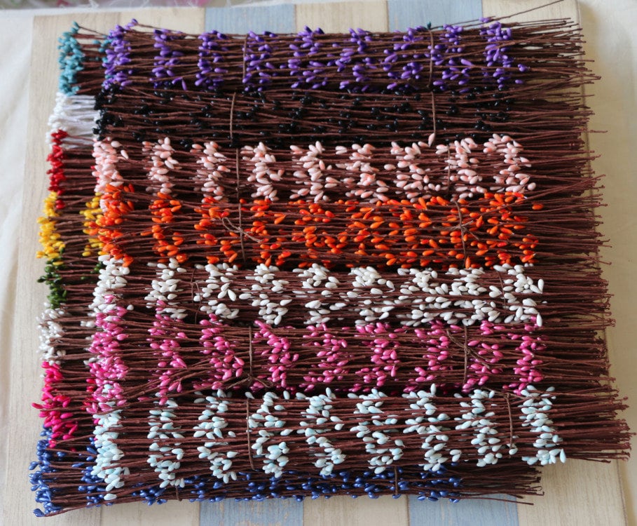 20pcs-free Bending Pip Berry Stem Branch Wedding Floral Arrangement ...