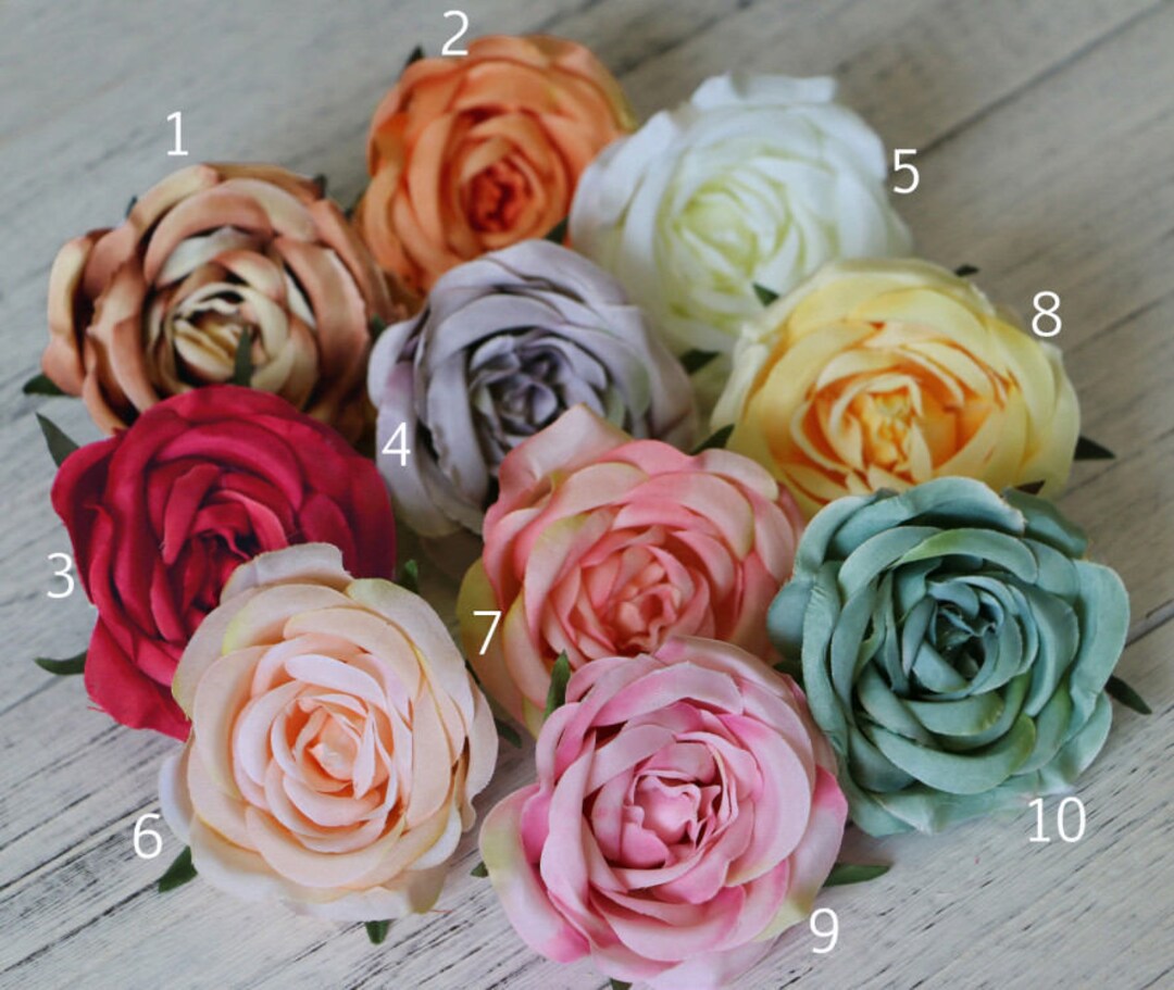 5pcs-2.6" Rose Heads,silk Rose Flower Heads,artificial Flowers ...