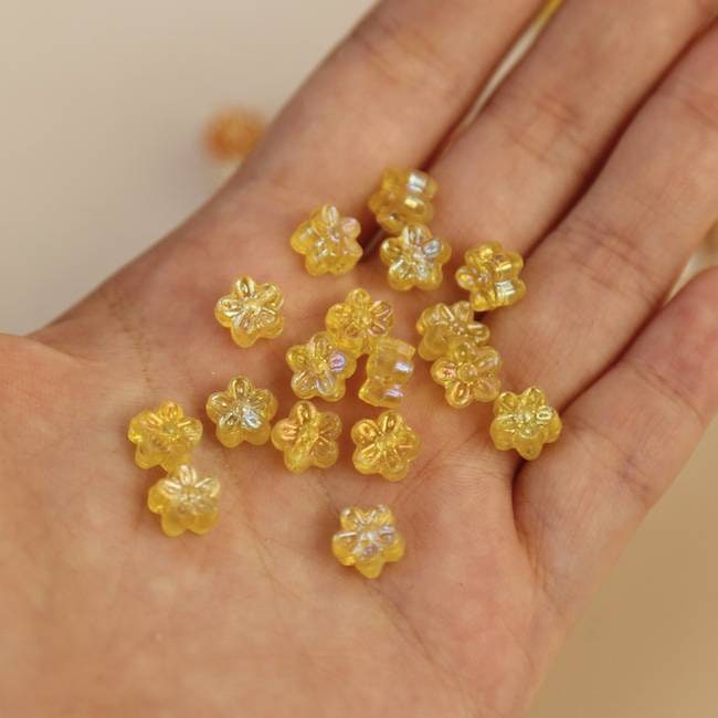 20pcs Mini Beads Flower Beads Acrylic Flower Beads With AB - Etsy