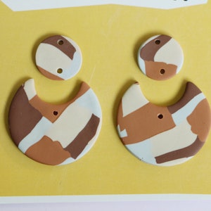 6 Sets, Earring Set Cutout Round Polyer Clay Fimo Clay Earrings, Fimo ...