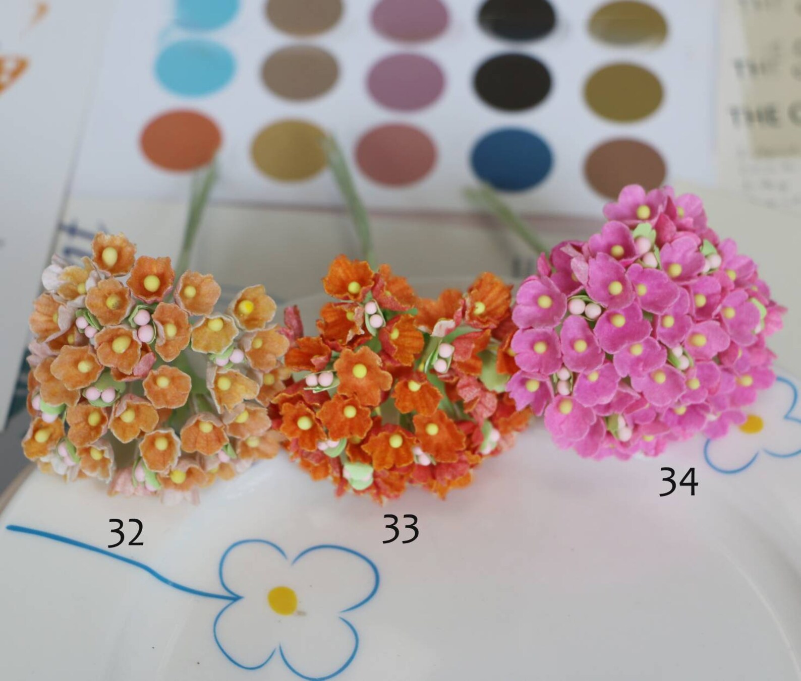 Bunch of 8 Stems-forget Me Nots Mini Millinery Scrapbooking - Etsy