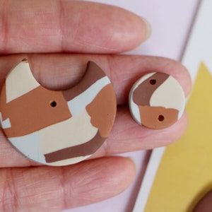 6 Sets, Earring Set Cutout Round Polyer Clay Fimo Clay Earrings, Fimo ...