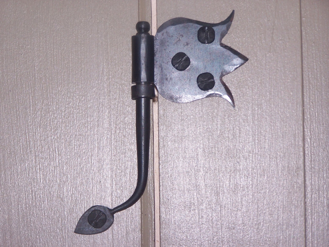Rat Tail Hinge W/tulip Flag. Blackened and Oiled Finish. - Etsy
