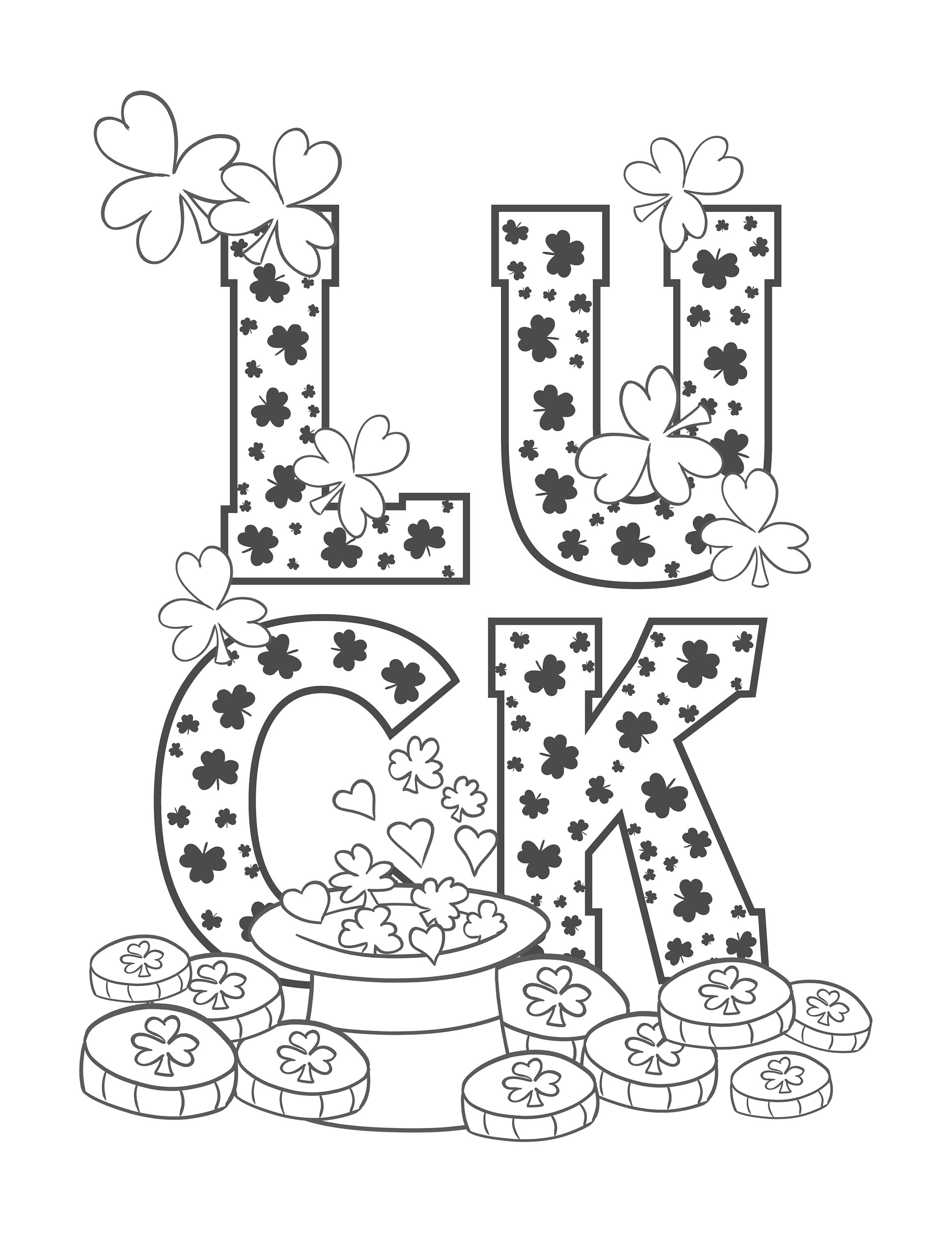 St. Patrick's Day Printable Bundle St. Patrick's Day Coloring Pages ...