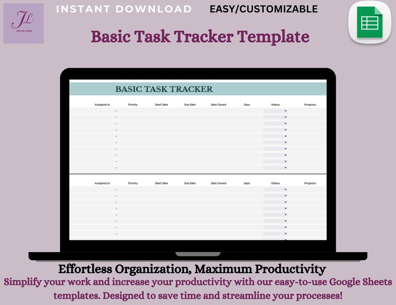 Basic Task Tracker Template, Task Tracker Template, Basic Task Log ...