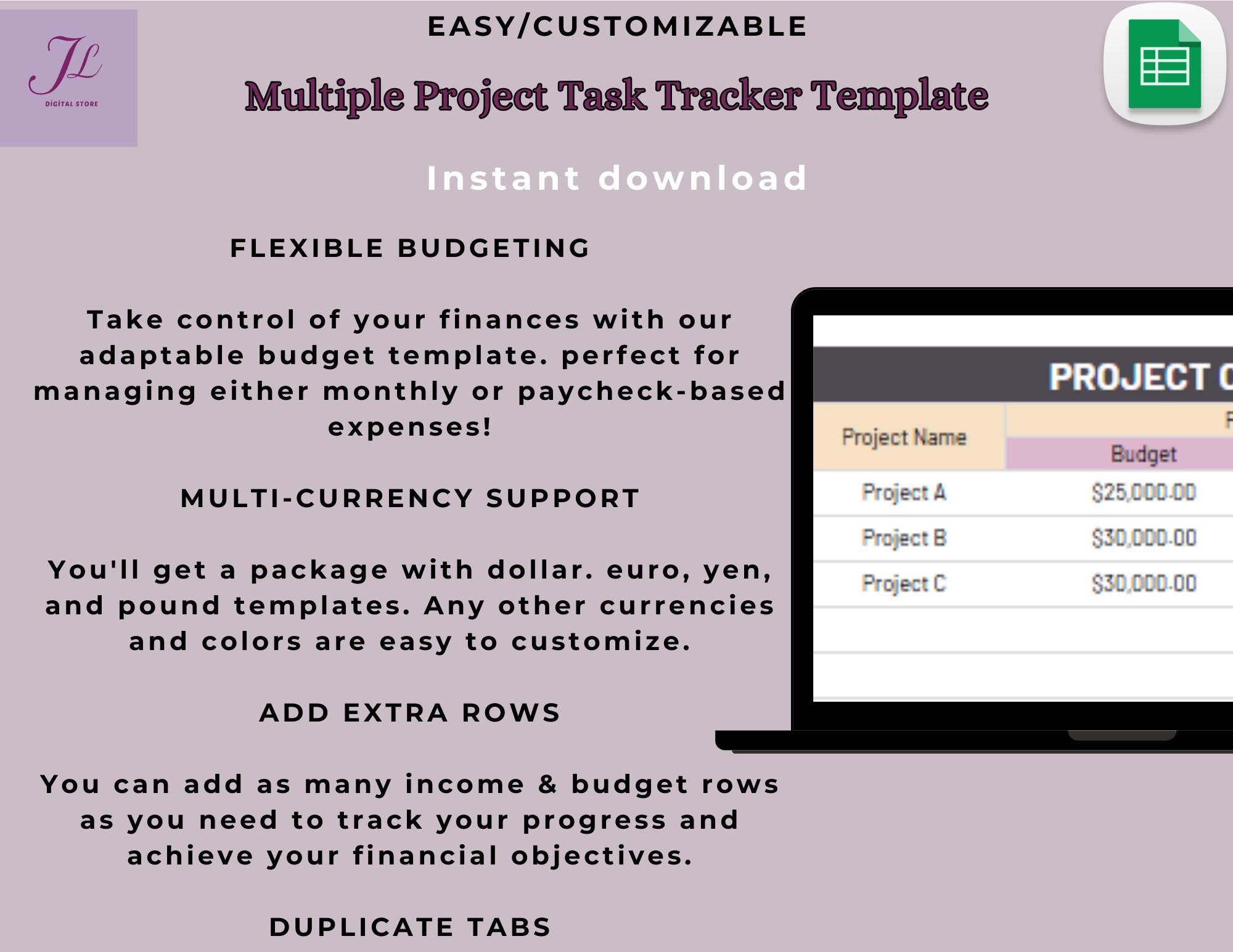 Multiple Project Task Tracker Template, Project Task Tracker, Multiple ...