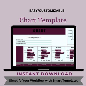 Editable Chart Template for Google Sheets, Easy to Use Digital Download ...