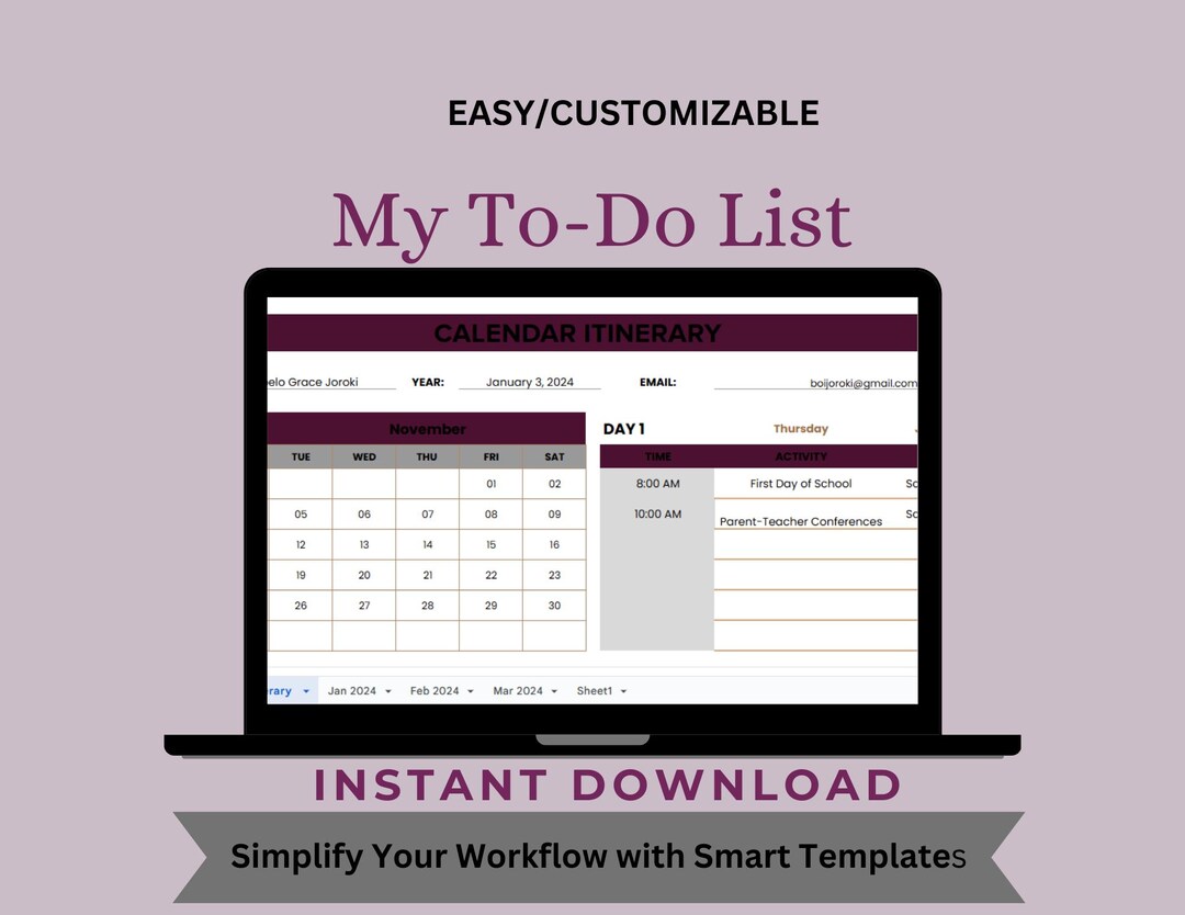 My To-do List Template for Google Sheets, to Do List Notepad ...