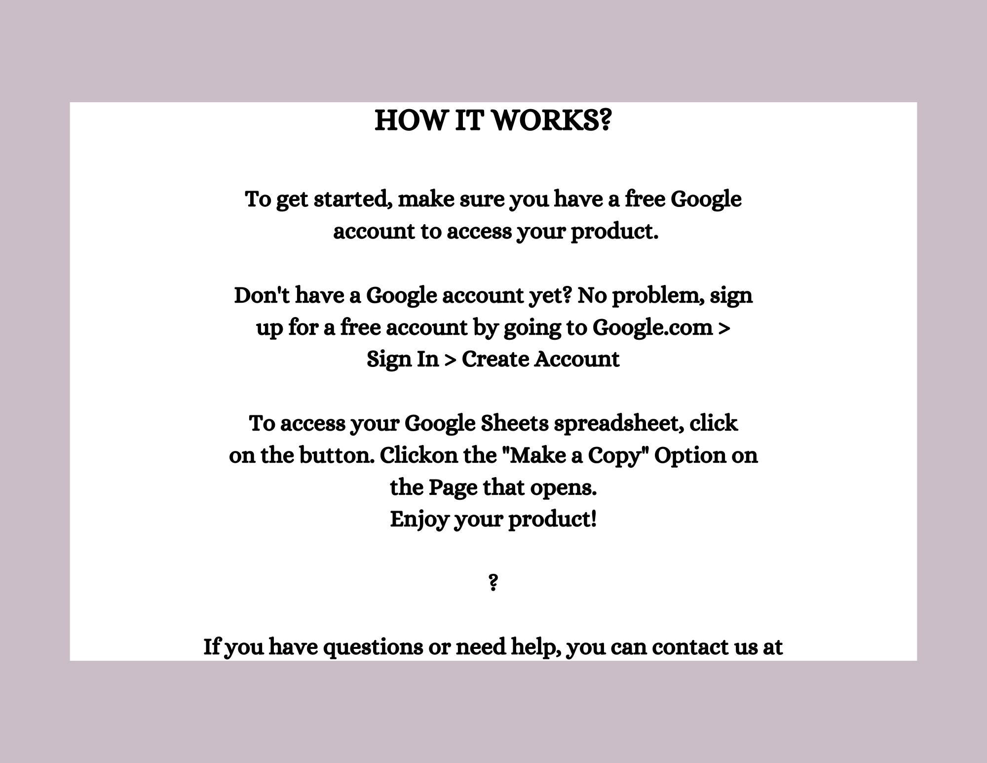 Contact List Template for Google Sheets, Editable Digital Download ...