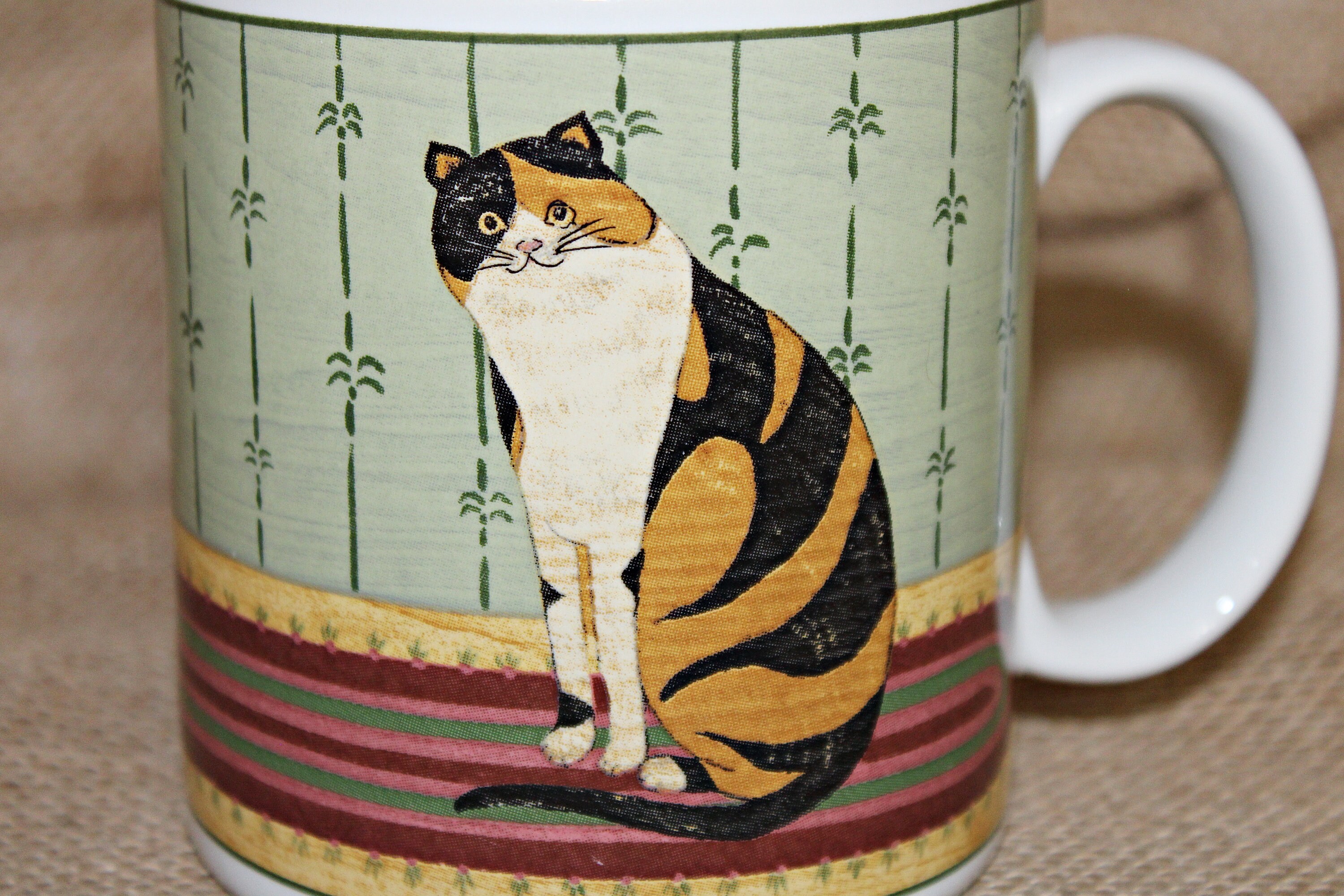 Calico Cat Stoneware Mug Sakura Cat Collection Warren - Etsy